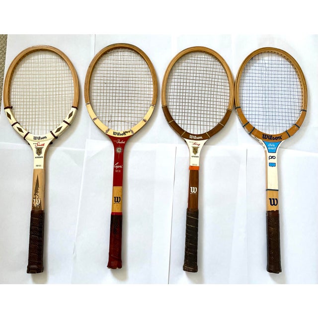 Vintage Wood Tennis Racket Collection. 1970-1980’s. Set of 8 | Chairish