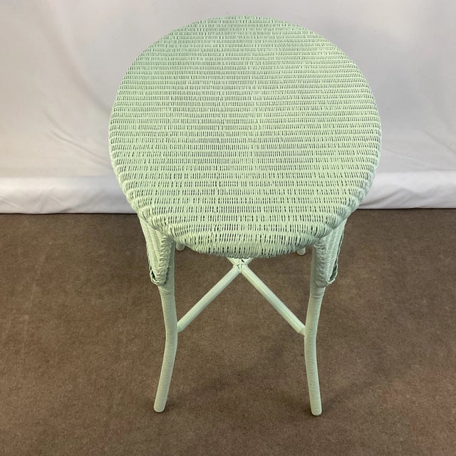 1940s Vintage Boho Chic Coastal Heywood-Wakefield Mint Wicker Oval ...