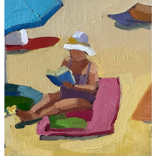 "Beach Read" Original Expressionist Figurative Painting by Caroline ...