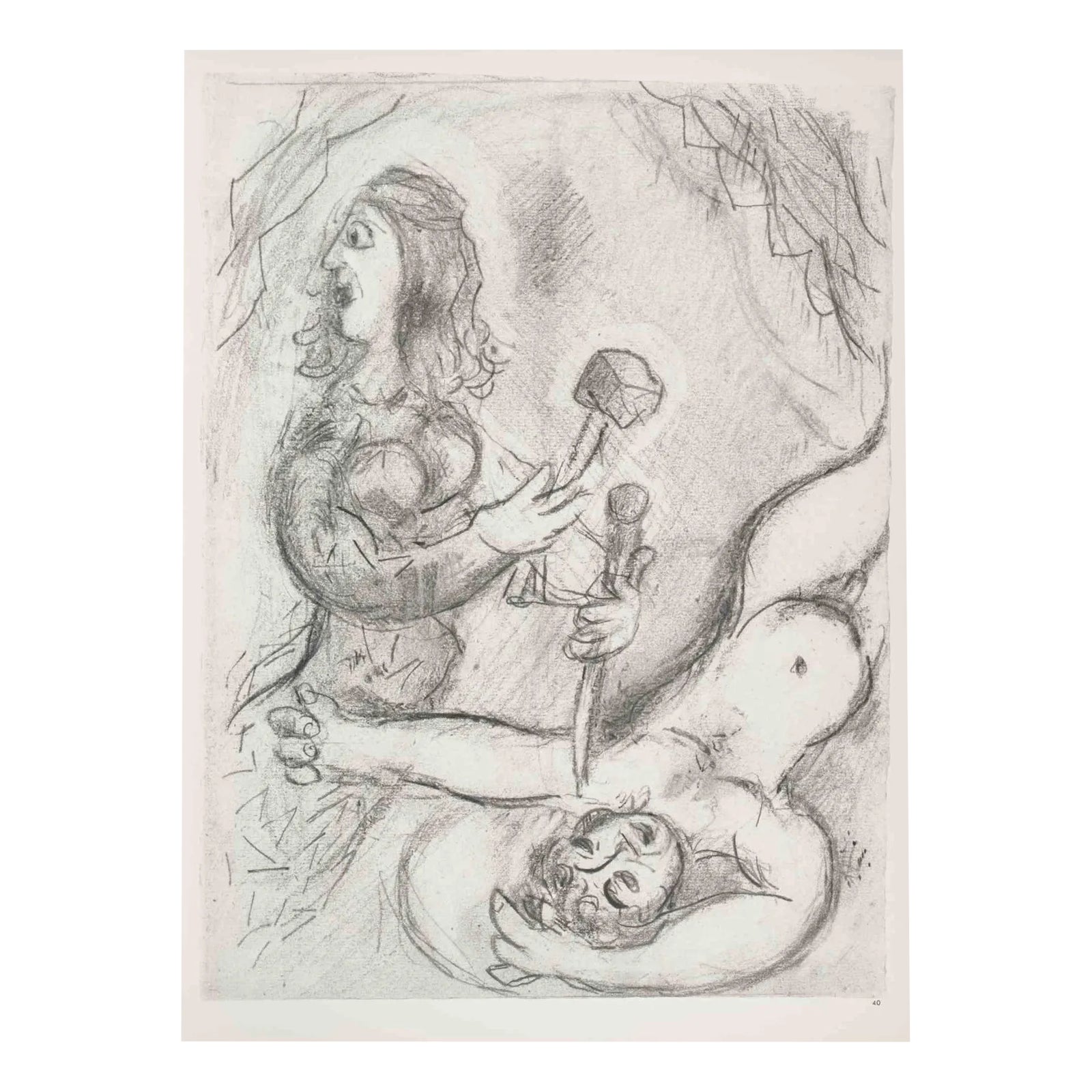 Marc Chagall, The Crucifixion, Héliogravure, 1960 | Chairish