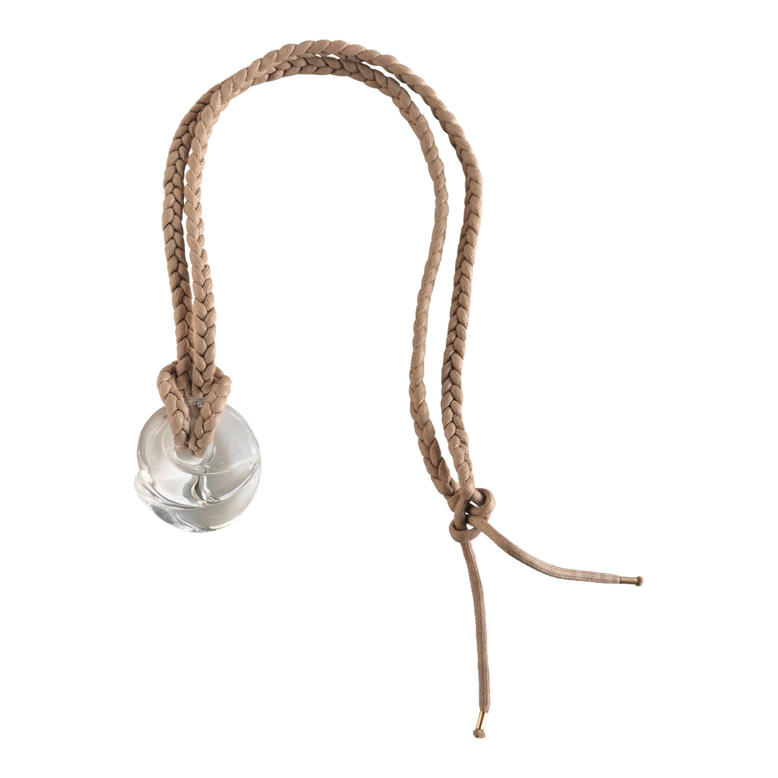 1995 Baccarat Coquillage Necklace by Catherine Noll Crystal on Cotton ...