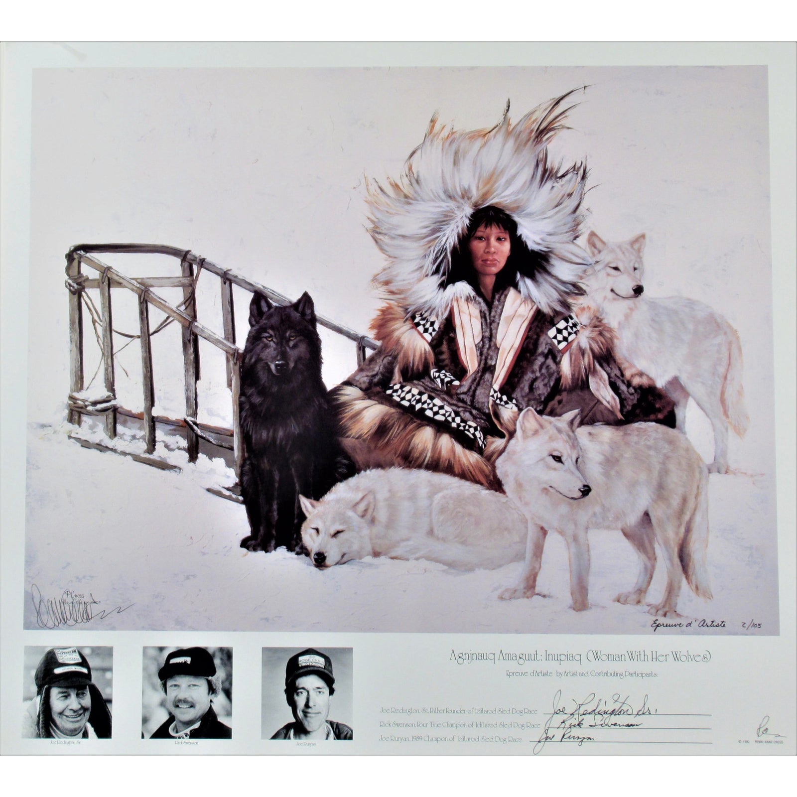 Penni Anne Cross, Agnjnauq Amguut; Iniupiaq (Woman with Her Wolves ...