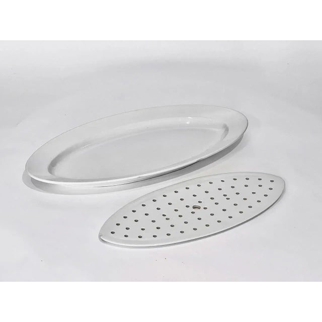 Large 1950s Arabia Ironstone Fish Platter With Drip Tray Insert ...