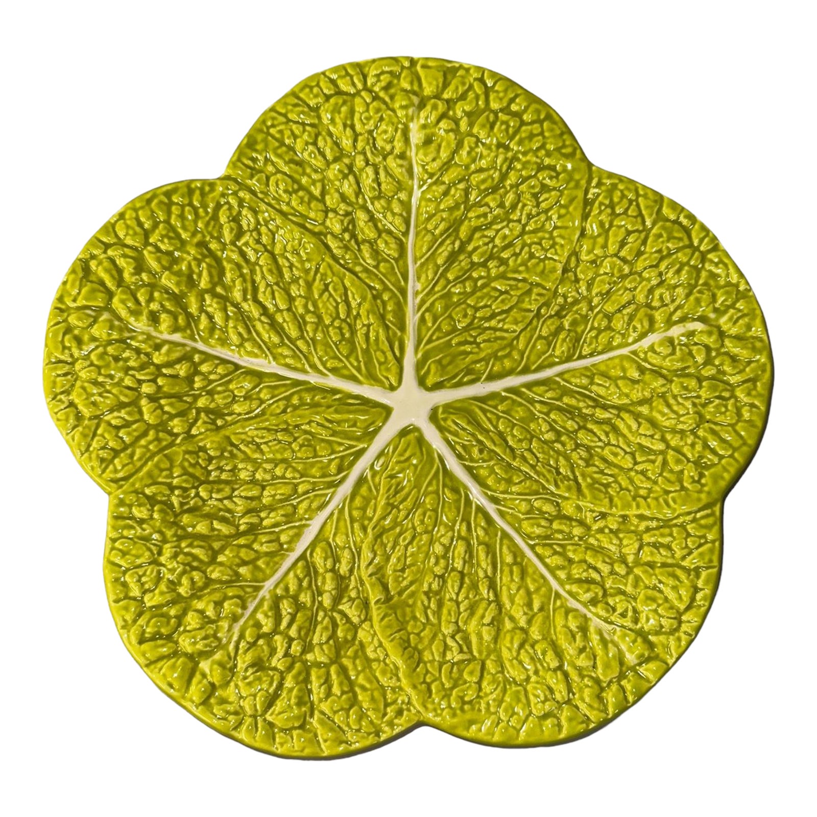 Large Green Cabbage Plate by Faiobidos | Chairish