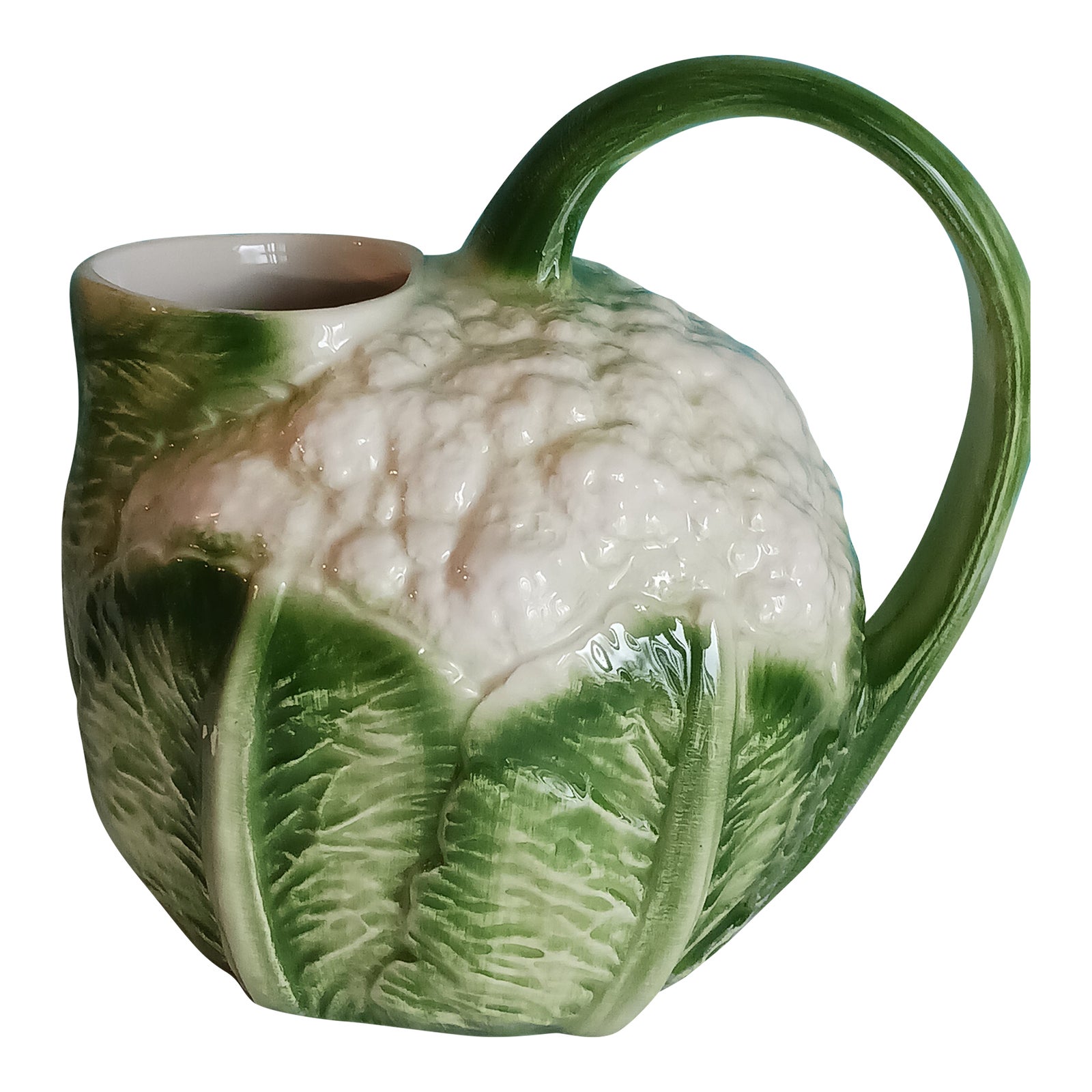 Cauliflower Vegetable Pitcher, Rare Entire Head, Italy | Chairish