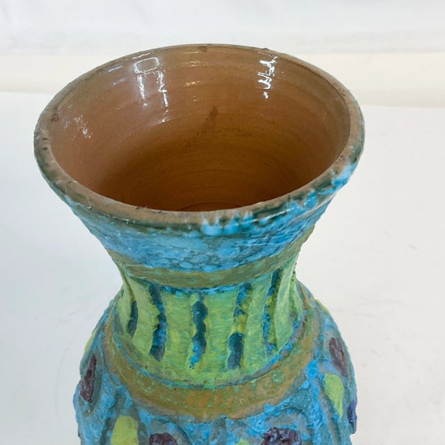 1960s Boho Chic Italian Bitossi Style Pottery Vase. | Chairish