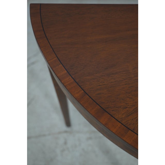 Wellington Hall Mahogany Console Sofa Table W. Inlay | Chairish