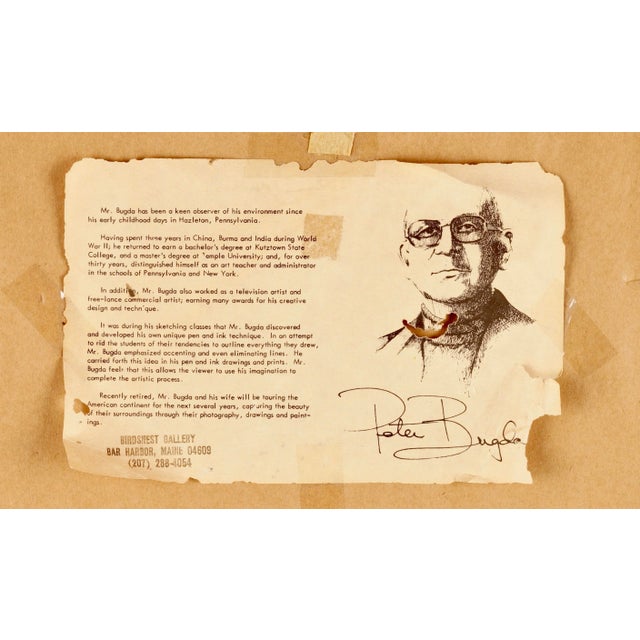 1970s Light House by the Sea by Peter Bugda Signed Numbered 174/200 ...