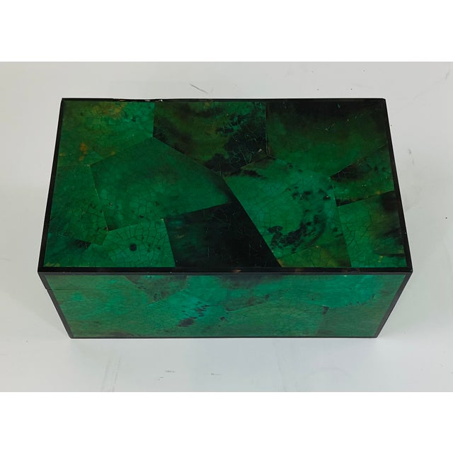 Made Goods Modern Large Emerald Shell Brielle Box | Chairish