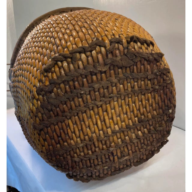 Large Antique Asian Rice Gathering Basket | Chairish