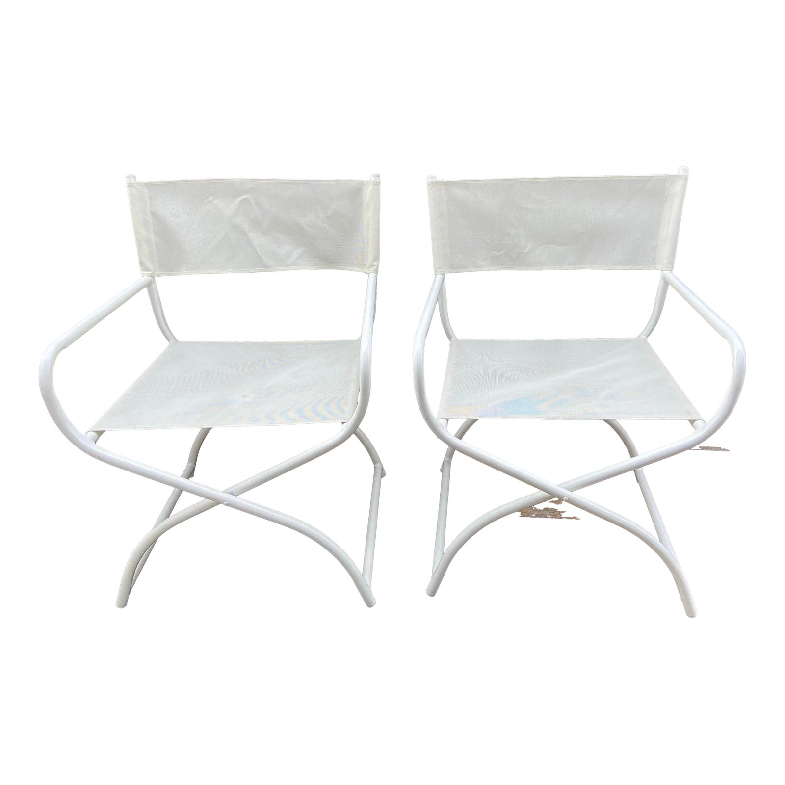 1990s Vintage Brown Jordan Folding Chairs a Pair | Chairish