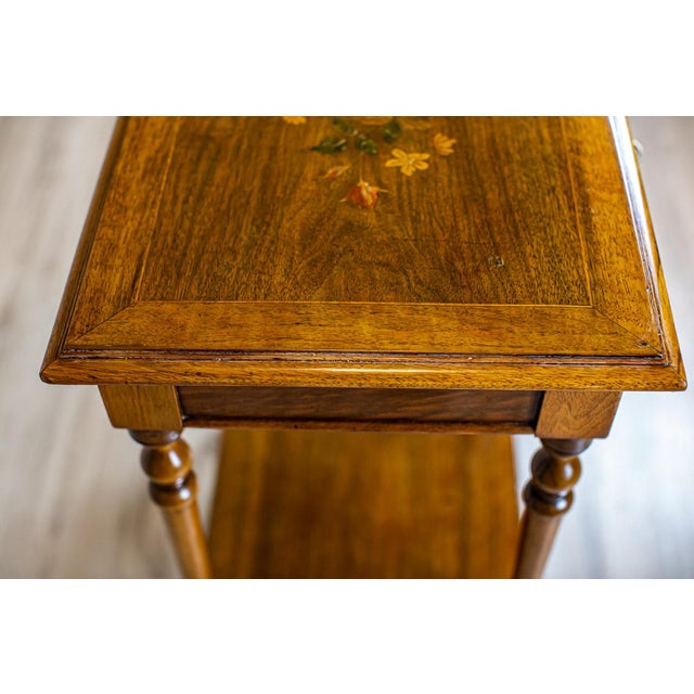 19th Century Vintage Table With Inlaid Top | Chairish