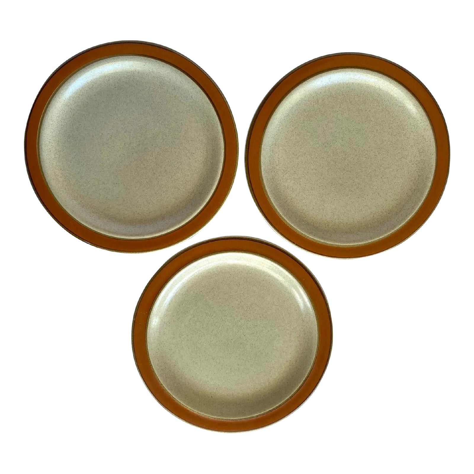 1990s Sears Sahara Japan Orange Dinner Plate - Set of 3, Stoneware ...