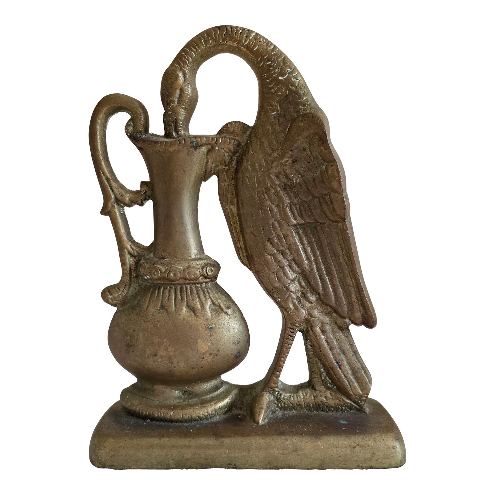 Antique 19th Century Brass Ho-Ho Bird Doorstop | Chairish