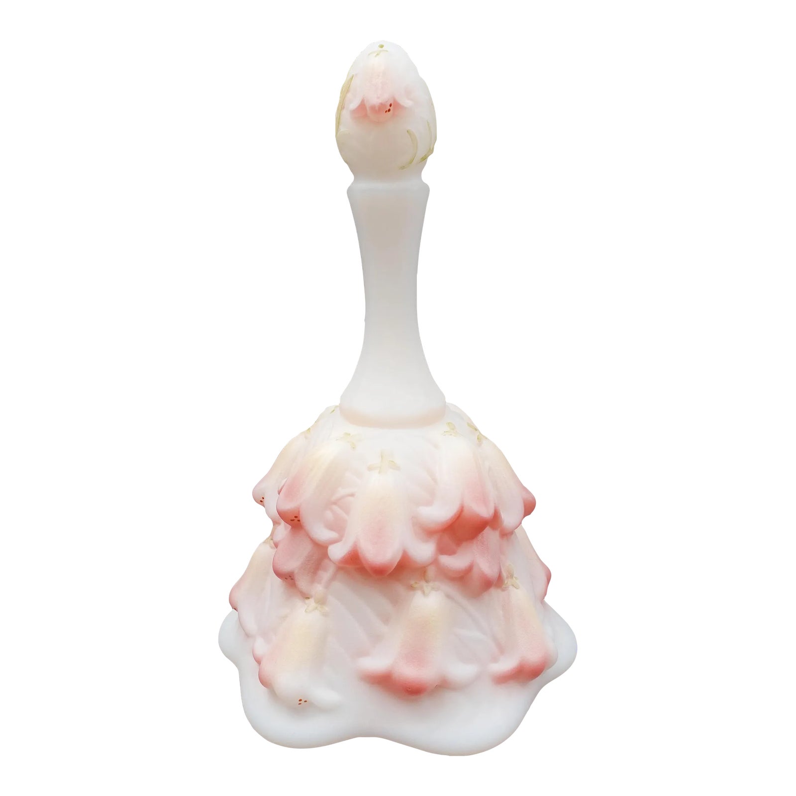 Mid 20th Century Fenton K. Brightbill Signed Pink Satin Lily of the ...