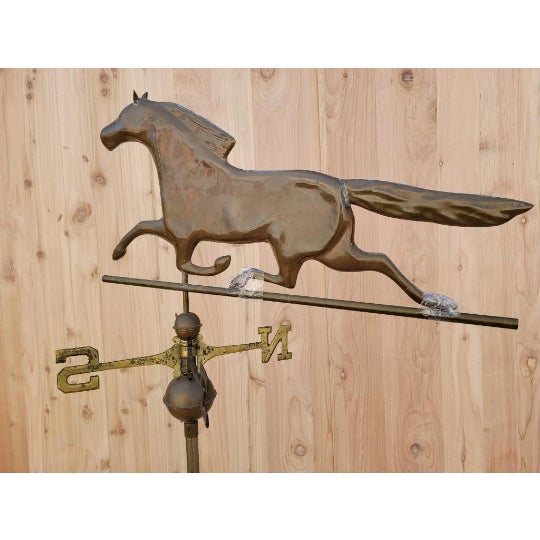 Vintage Bronze Horse Weathervane Stand | Chairish