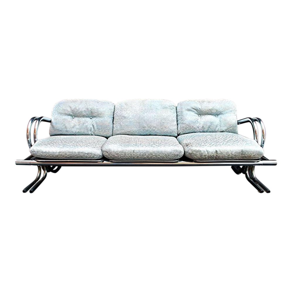 1960s Chrome Sofa | Chairish