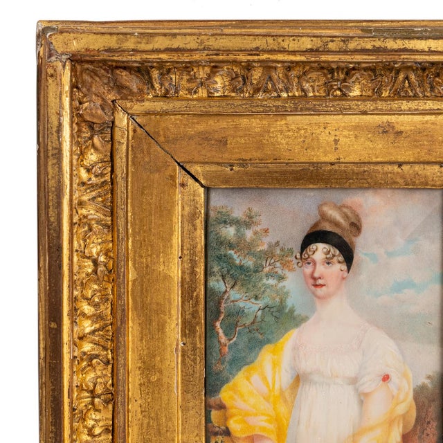 Antique Georgian Regency Period Miniature Painting Portrait of a Lady ...
