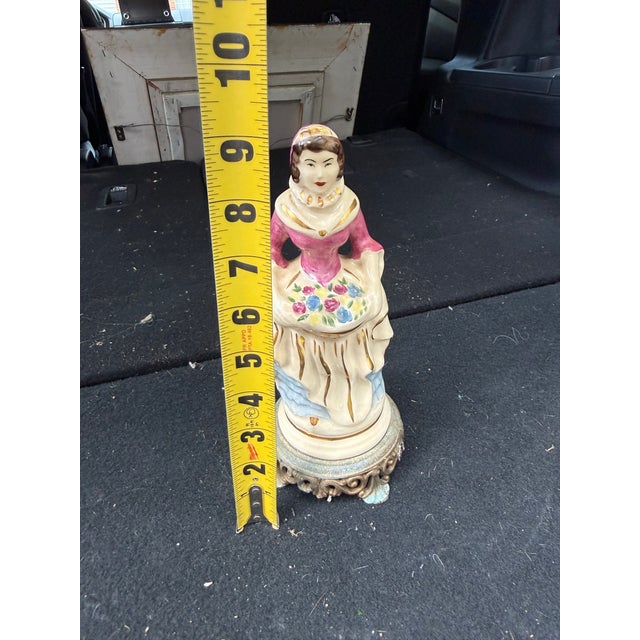 Antique 19th Century Staffordshire Eng. Figurine Scottish Lady on Metal ...