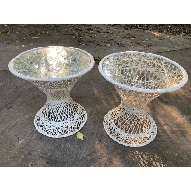 Vintage Russell Woodard Spun Fiberglass Side Tables - Set of 2 | Chairish
