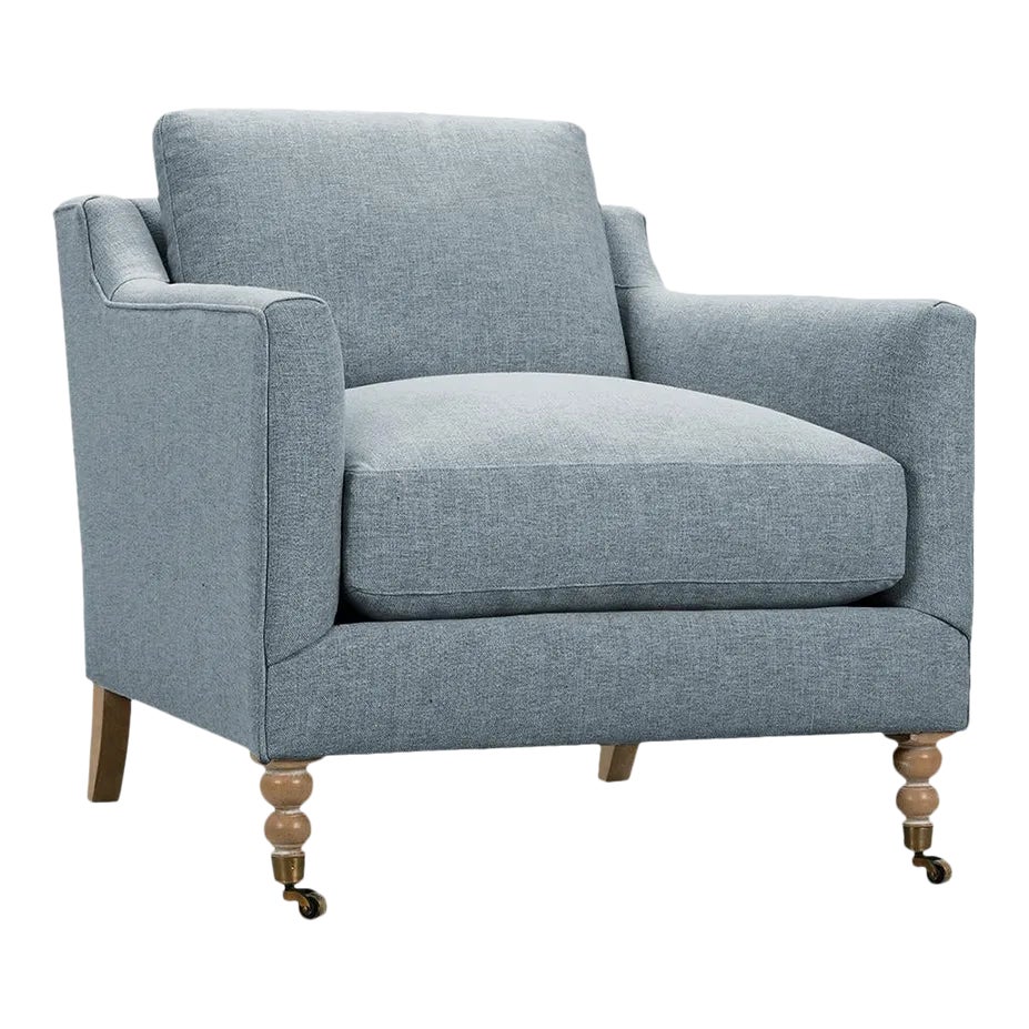 Greta Chair, Slate Linen | Chairish