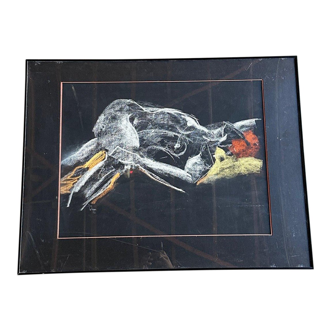 1990s Figurative Drawing by Sara Glenn #1, Framed | Chairish