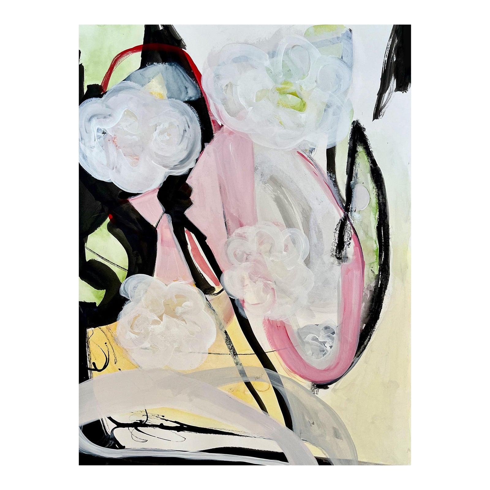 Contemporary Abstract Watercolor and Ink on Paper Painting "Liminal #2 ...