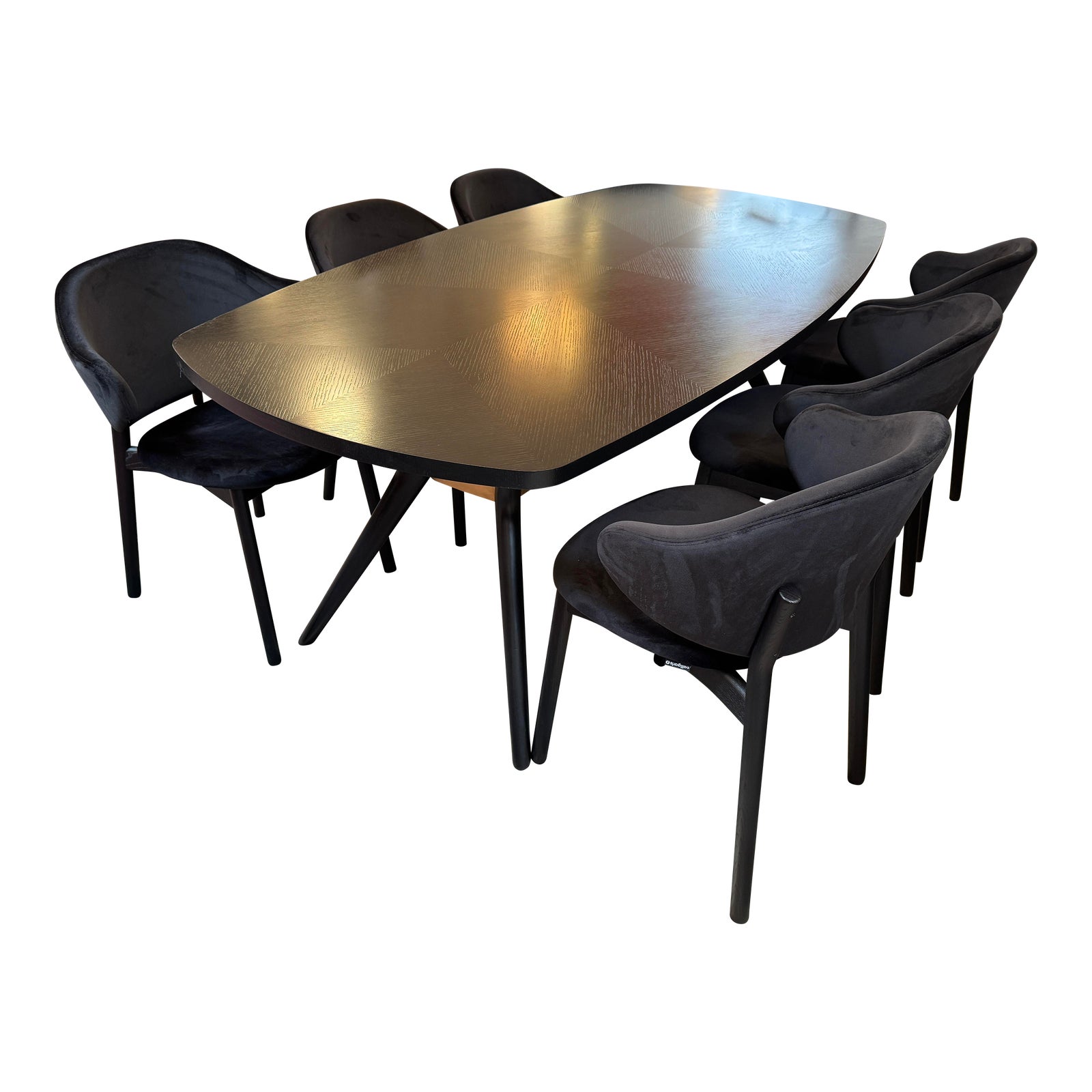 Arteriors Home Palto Dining Table + Set of Six Busetti Garuti Redaelli ...