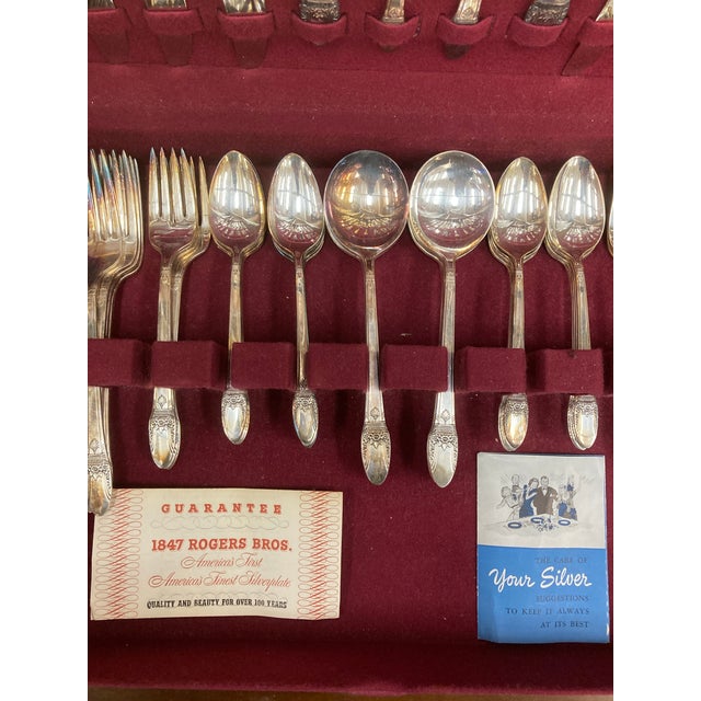 Vintage 1847 Rogers Bros. “First Love” Silver Plate Flatware Set | Chairish