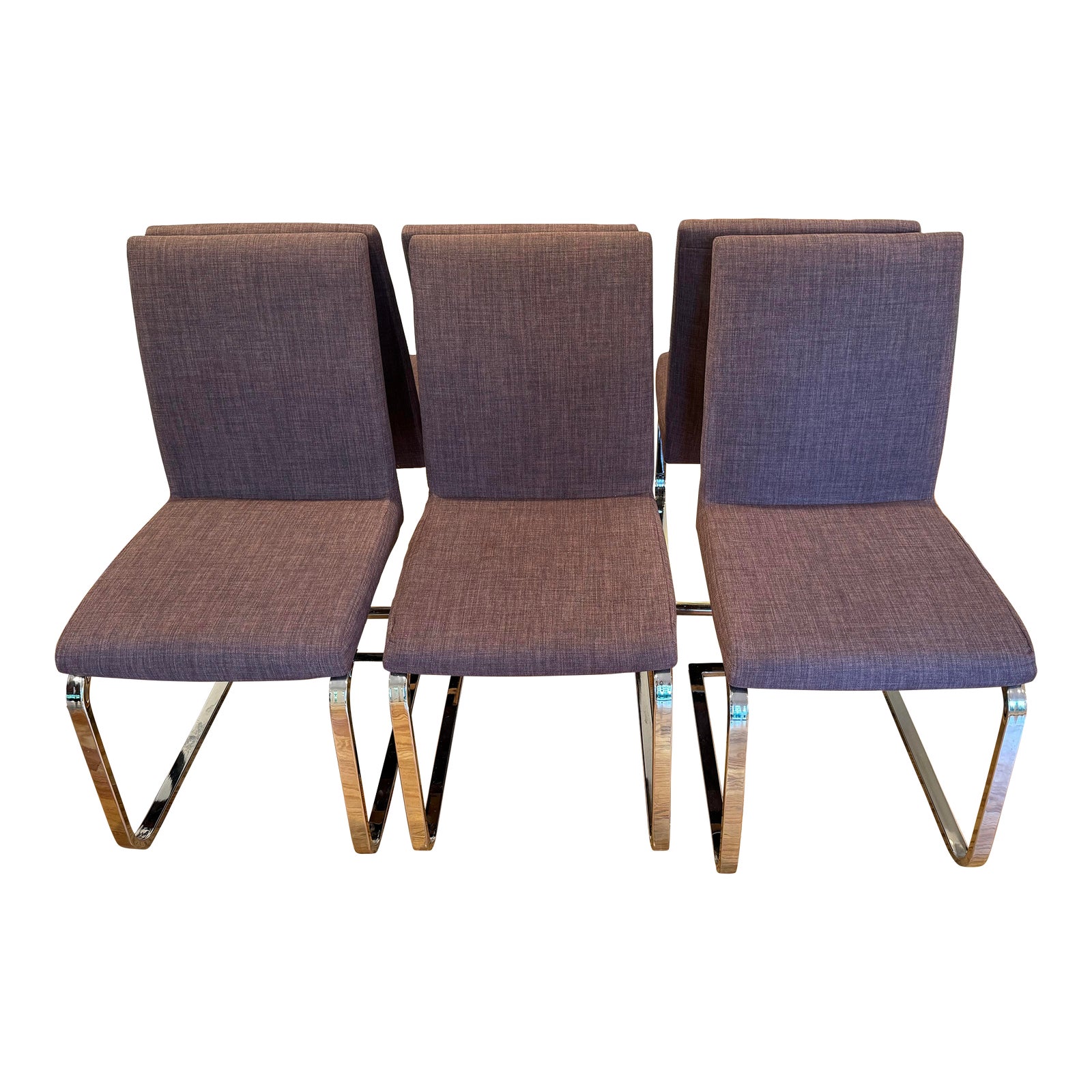 Set of 6 Purple Dining Chairs by Minson Corporation | Chairish