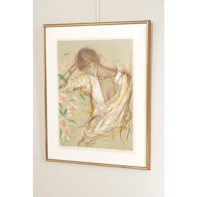 Late 20th Century Jacques Pecnard 'Claudine' Lithograph, Custom Framed ...