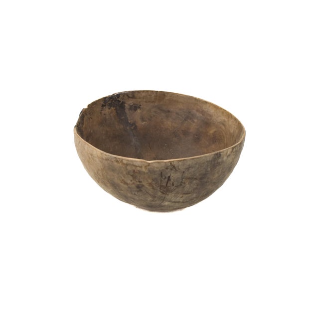 Mid-Century Nupe African Wood Bowl | Chairish