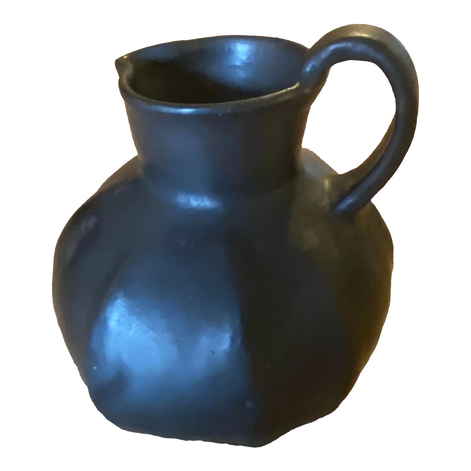 Mid 20th Century Handmade Mexican Blackware Rustic Black Ceramic ...