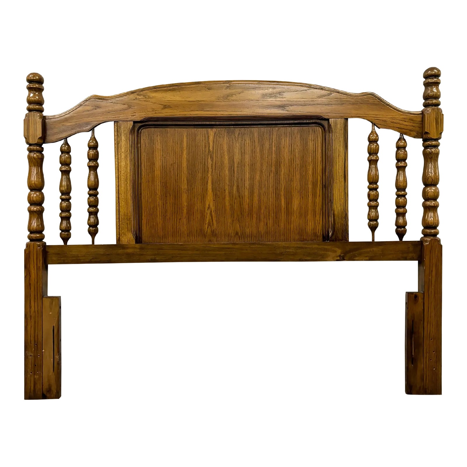 Vintage Full Size Traditional Style Cannonball and Spindle Headboard ...