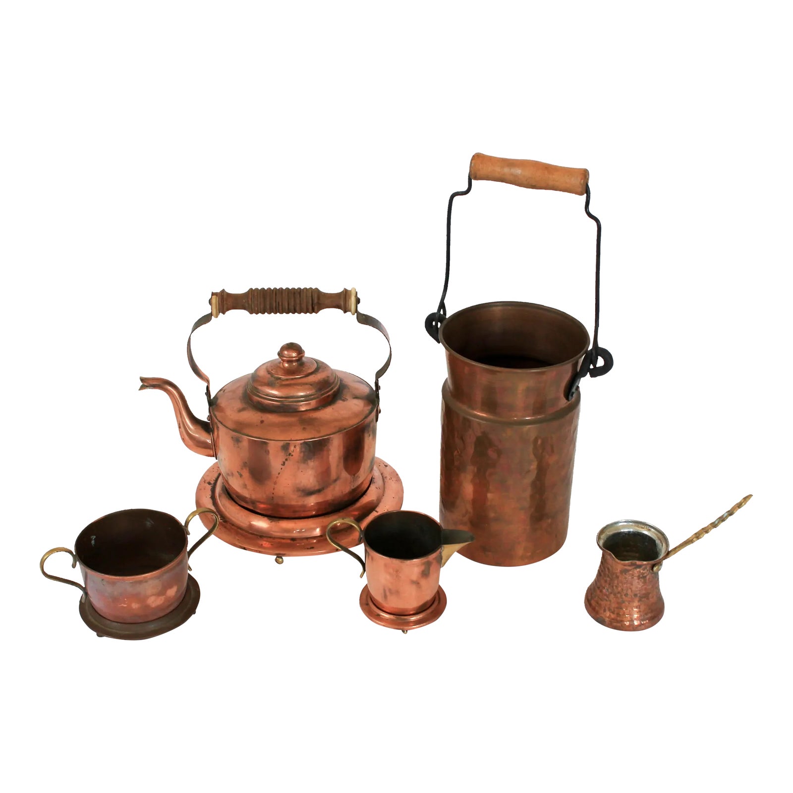 Various Vintage Copper Kitchen Set | Chairish