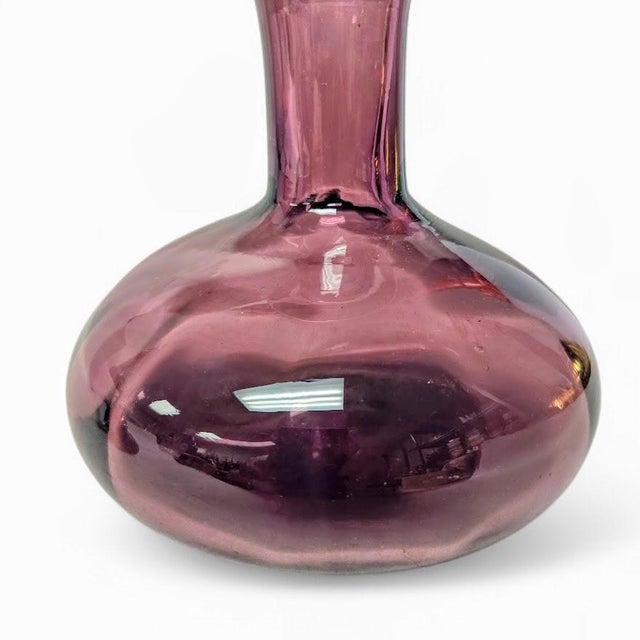 1960's Hand Blown Purple Glass Decanter by Rainbow | Chairish