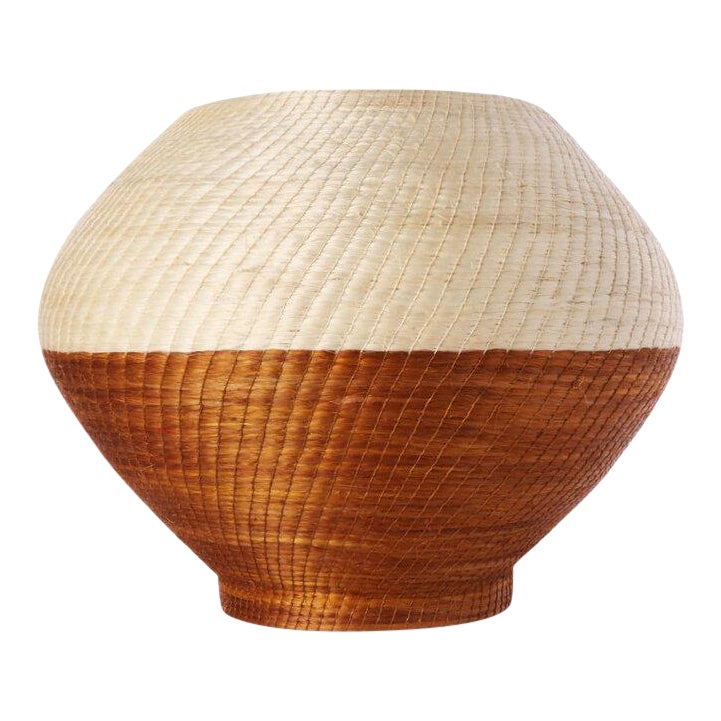 Large Halo Sisal Vase Cream/ochre | Chairish