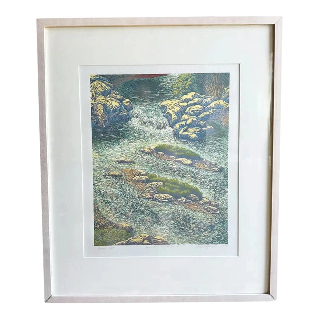 Monotype Painting Framed by Listed Artist Russell Hamilton | Chairish