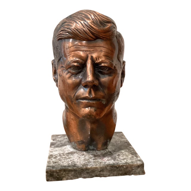 Vintage John F Kennedy Bust on Fine Marble Base Anaran Chicago | Chairish