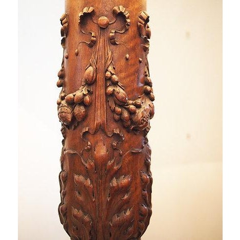 18th Century Walnut Baluster Mounted Lamp | Chairish