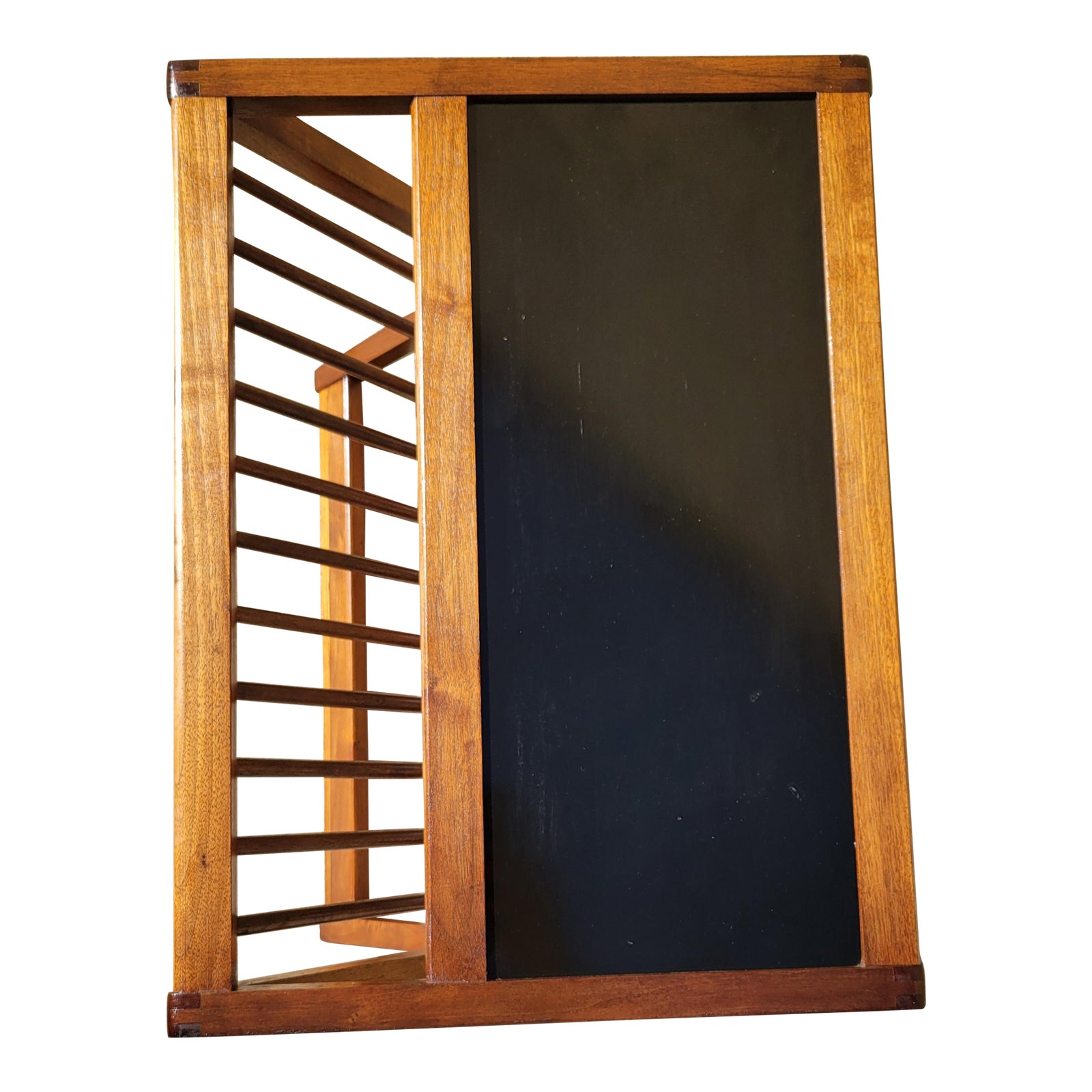 Vintage 1960s Teak Danish X-Frame Tray Table With Magazine Holder ...