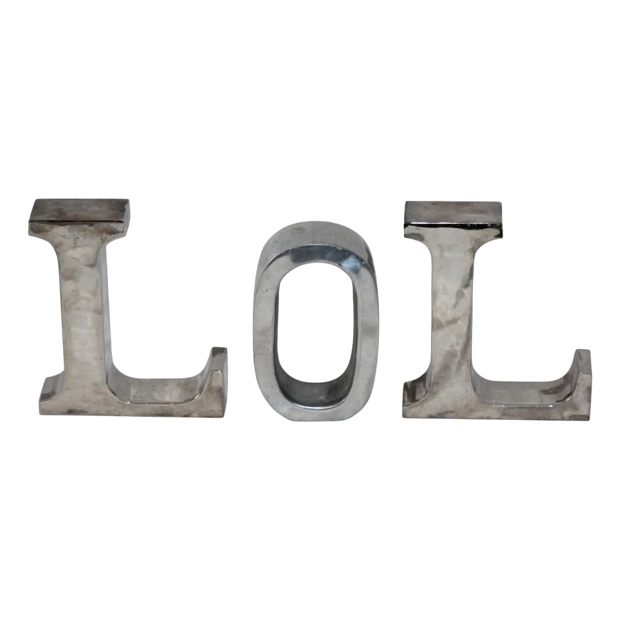 Metal Letters, 1990s, Set of 3 | Chairish