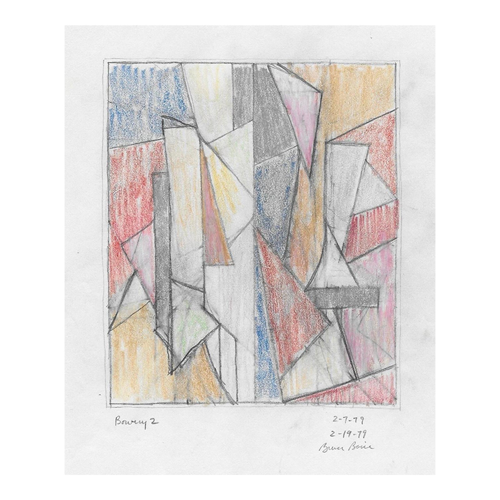 1979 Bruce Boice Bowery 2 Modern Drawing | Chairish
