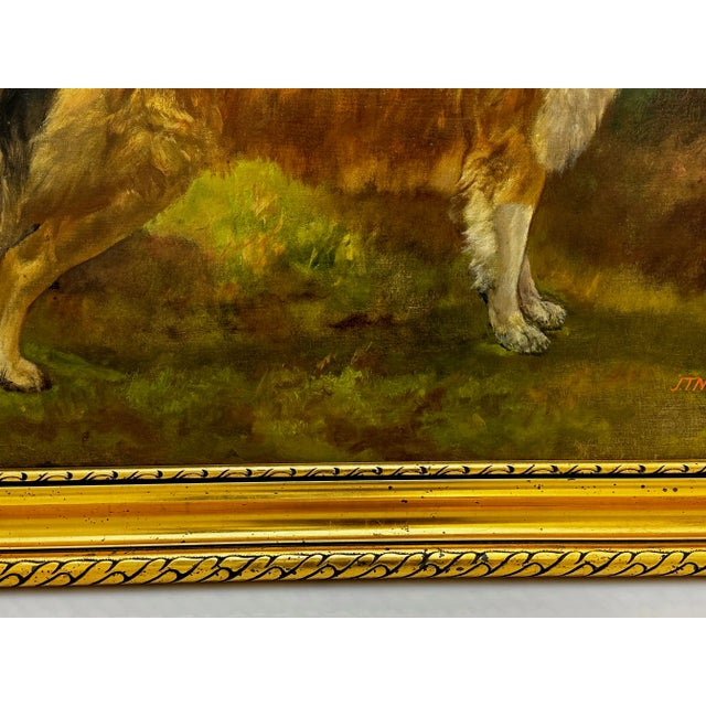 British 19th Century Oil Painting Rough Scottish Collie Dog by John ...
