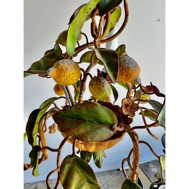 Painted Iron Lemon Chandelier, C. 1930’s | Chairish