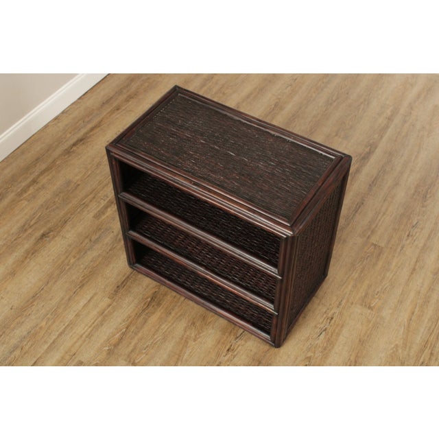 Vintage Woven Wicker Rattan Bookcase | Chairish