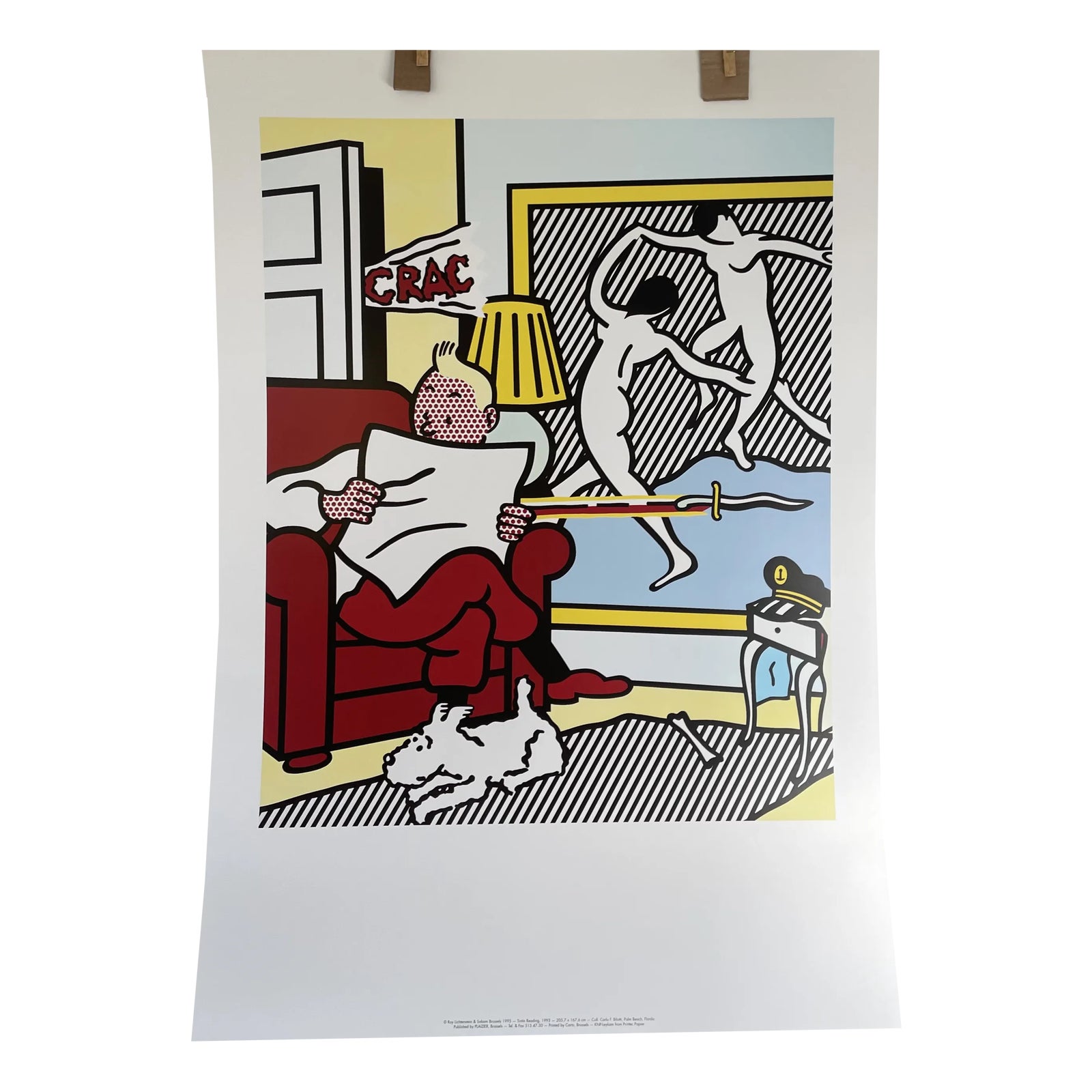 Roy Lichtenstein, Tintin Reading, 1993, Paper | Chairish
