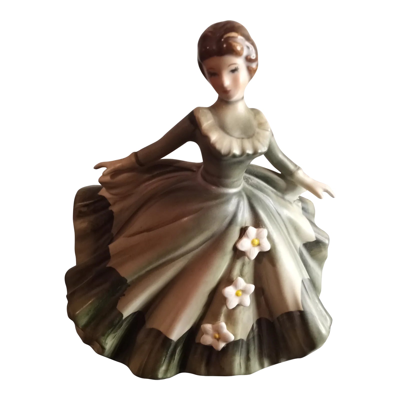 1960s Lefton Porcelain Figurine Planter | Chairish