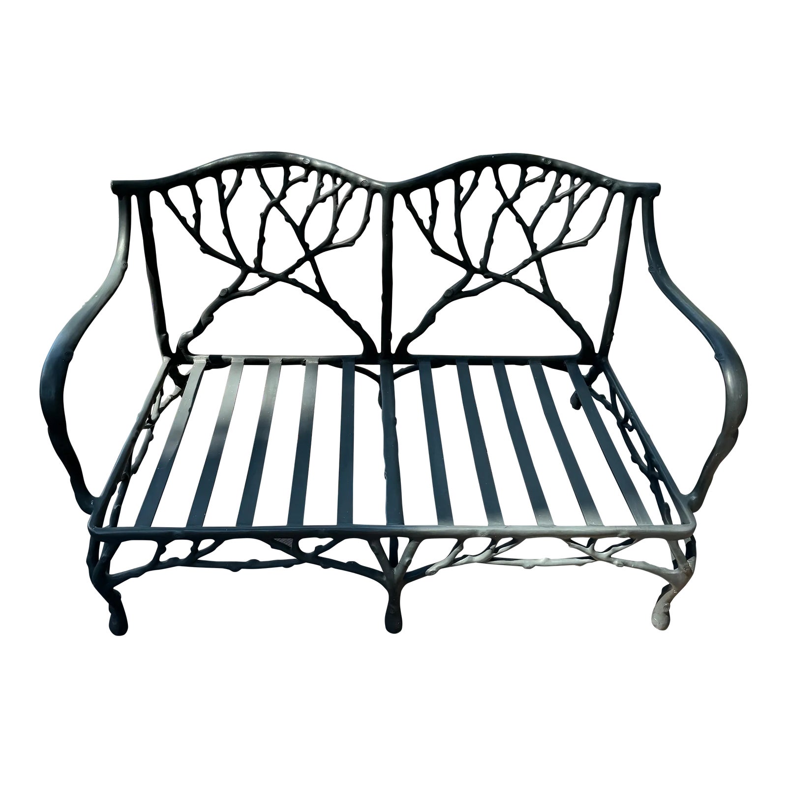Vintage 20th Century Veneman Twig & Branch Patio Loveseat | Chairish