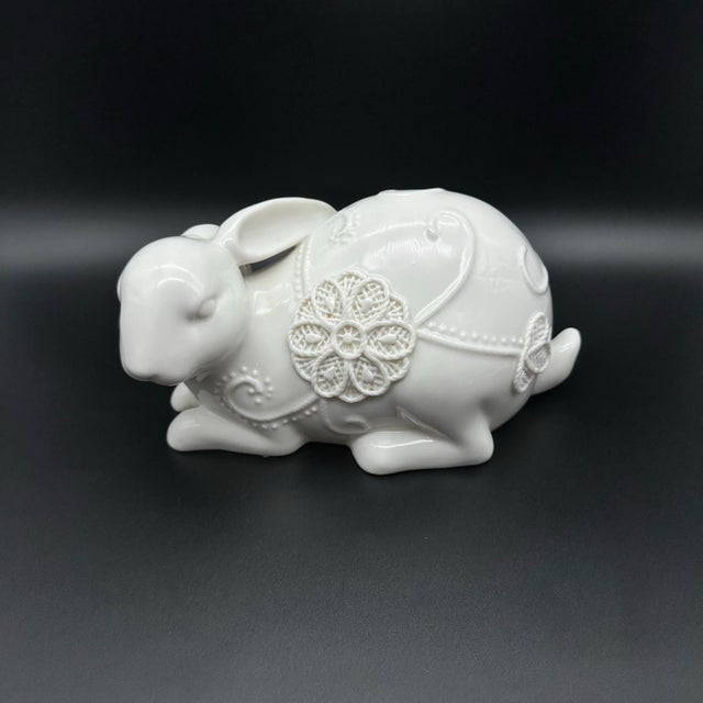 Vintage Porcelain White Rabbit Bunny | Chairish